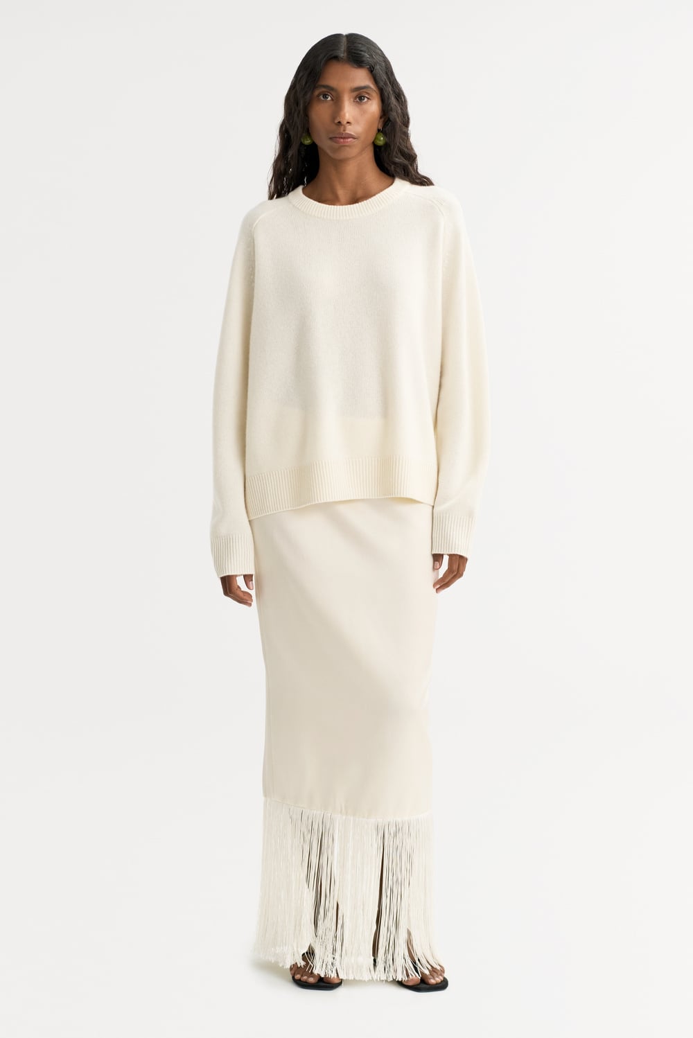 Boyfriend Crewneck - Crewnecks - Feather White | Soft Goat